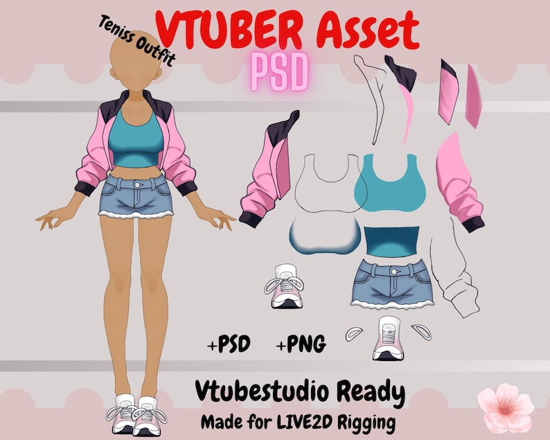Vtuber Asset PSD Vtuber Outfit Clothing Asset Vtuber Clothing ...