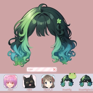 Rigged Vtuber Hair Asset: Live2d, PSD, Moc3 Files. - Etsy