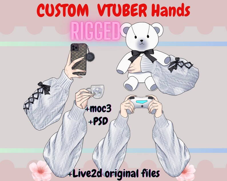 Custom Rigged Vtuber Hand Asset: Toggles for Vtube Studio. - Etsy