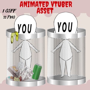 Animated Vtuber Asset | PNG Tuber Asset- GARBAGE BIN | Veadotube ...