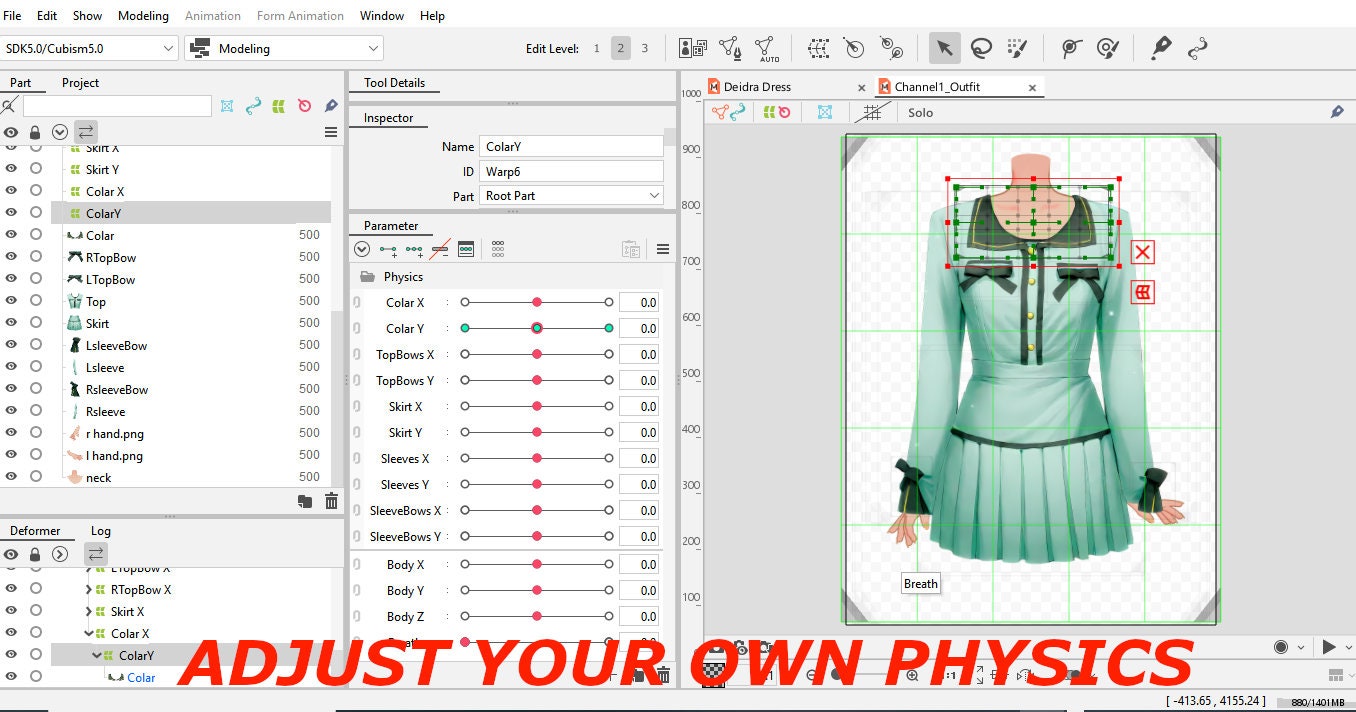 Channel1 rigged Vtuber Asset Outfit Live2d Rig Clothing Asset Vtuber Clothing Vtuber Dress ...