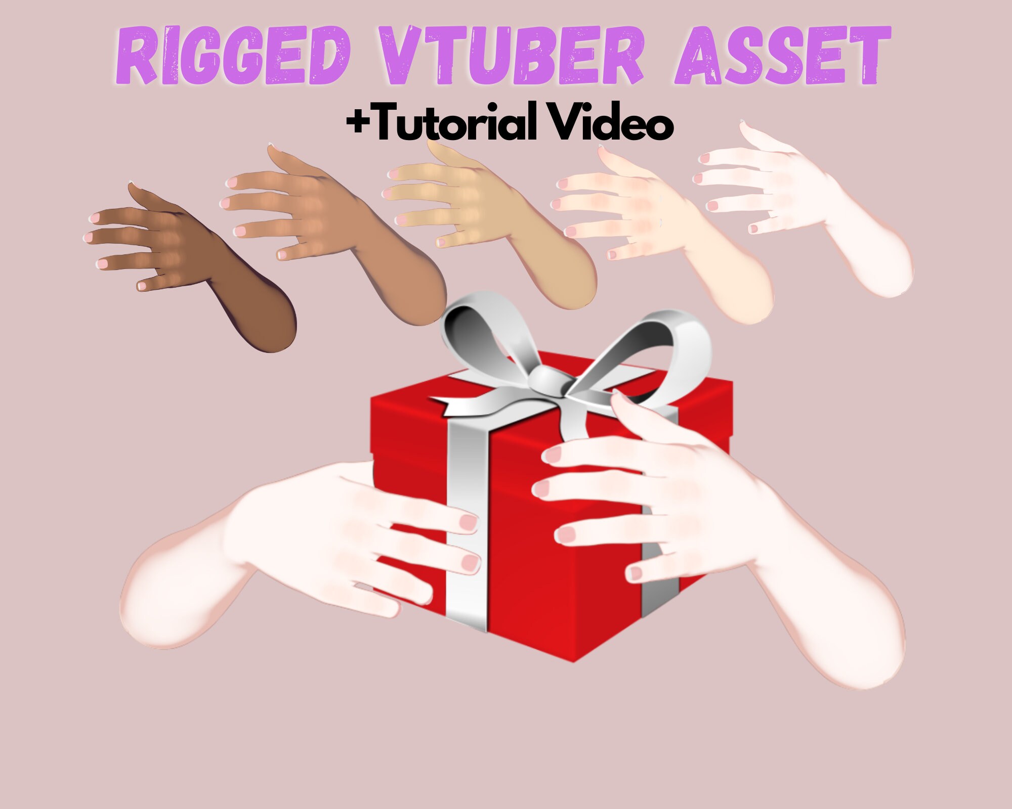 Vtuber Asset Rigged Christmas Gift Hand Asset Vtuber Hands. Vtuber ...