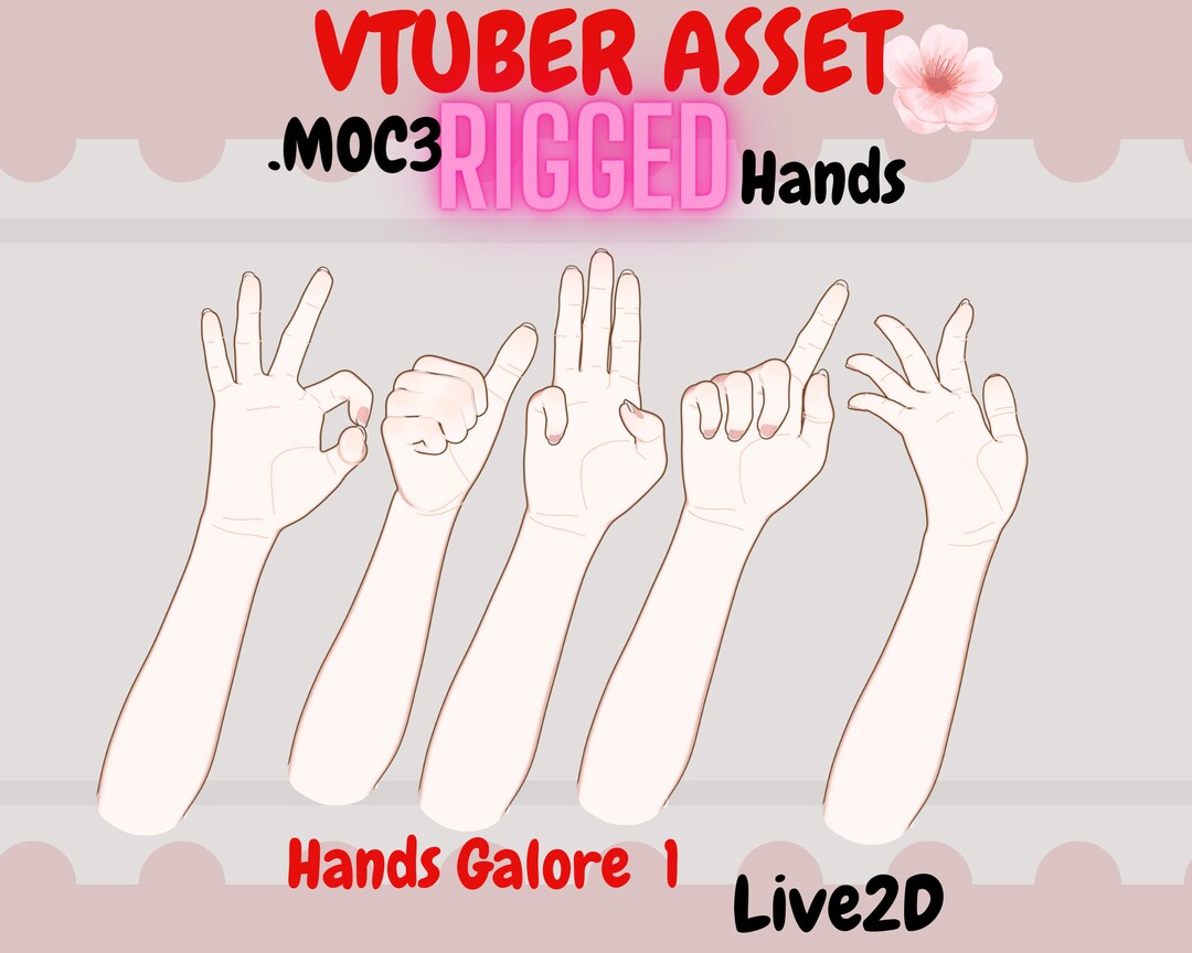 Rigged Vtuber Hands Asset: Animated Twitch Accessory (VTS). - Etsy