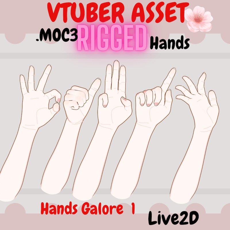 Rigged Vtuber Hand Asset - Etsy