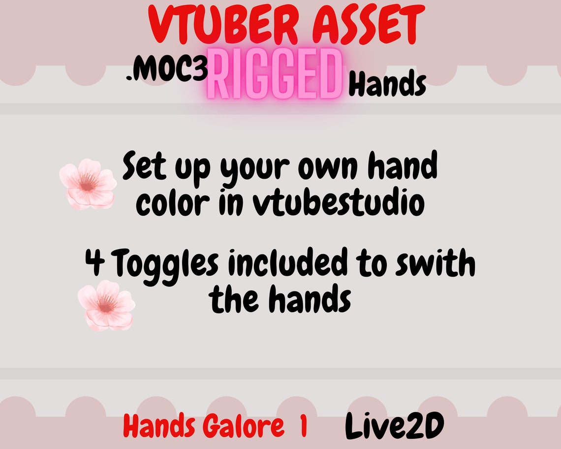 Rigged Vtuber Hands Asset animated Vtuber Hands vol1 Twitch Asset ...