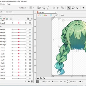 Rigged Vtuber Braids: Live2d Hair Asset (PSD, Moc3, Cmo3 Files) . - Etsy