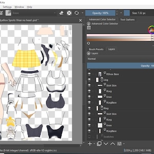 Vtuber Asset - Sports Outfit PSD| Clothing Asset| Vtuber Clothing ...