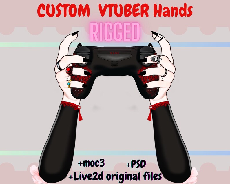 Custom Rigged Vtuber Hand Asset: Toggles for Vtube Studio. - Etsy