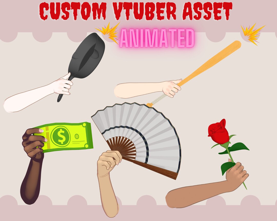 Custom Animated Vtuber Hand Asset: Twitch Accessory. - Etsy