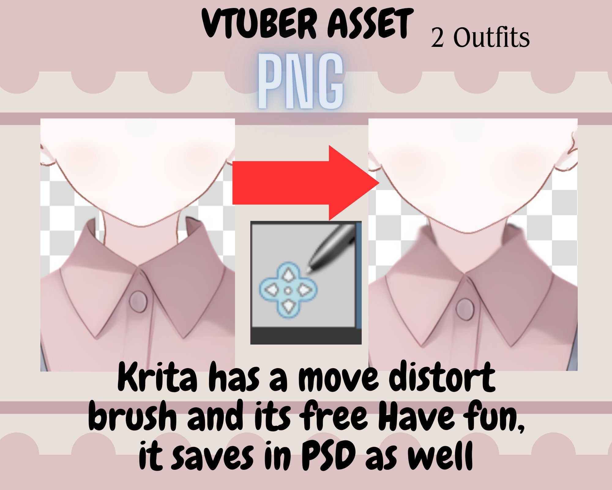 Vtuber Asset - 2 Vtuber Outfit| Clothing Asset| Vtuber Clothing ...