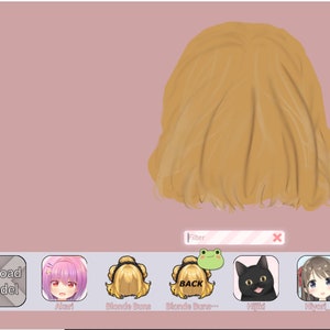 Vtuber Asset - Rigged Vtuber Hair| Live2d Asset| Transparent Background ...