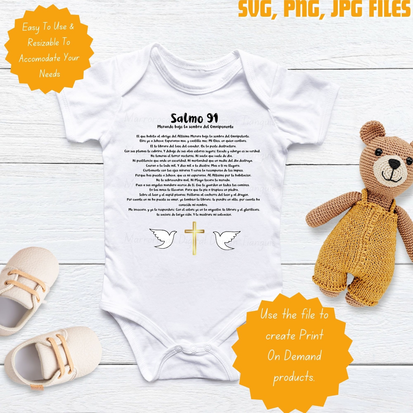 Salmo 91, Digital Prints,bible Psalm,salmo 91 Svg,bible Gift,biblia ...