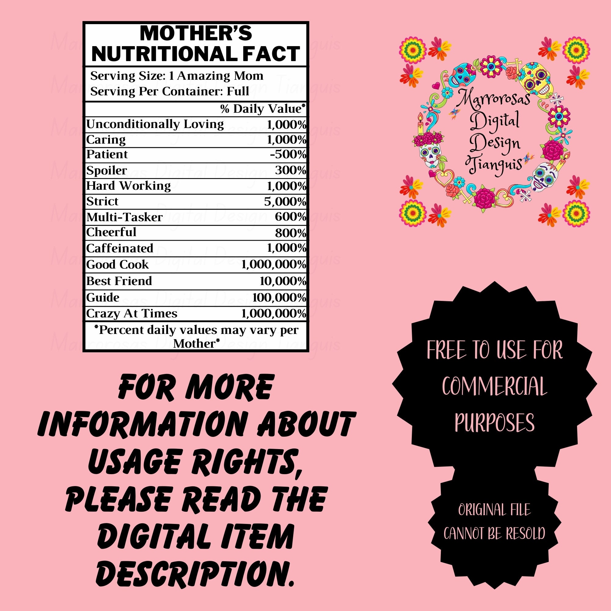 Mother's Nutritional Fact Label Svg,png Jpeg,mother Svg,label Fact Jpeg ...