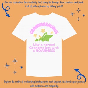 Grandmasaurus, Grandma Svg, Dinosaur Png, Roar, Like a Regular Grandma ...