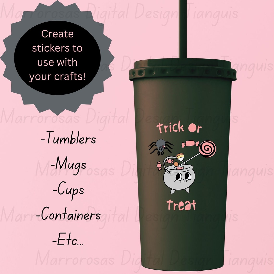 Halloween Trick or Treat Spider Printable Digital Download,svg,png,jpg ...