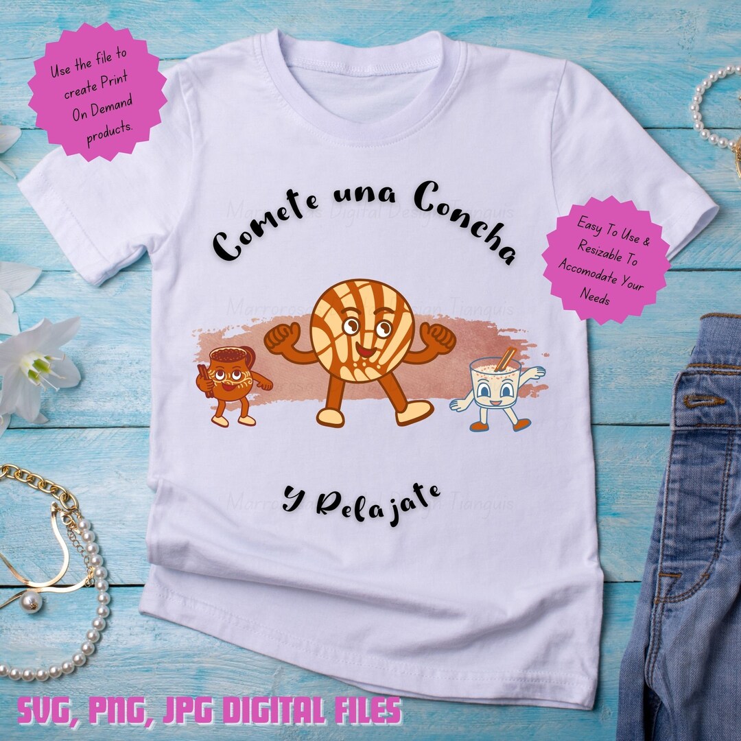 Comete Una Concha Y Relejate Svg, Concha Svg, Concha Season Svg, Latin ...