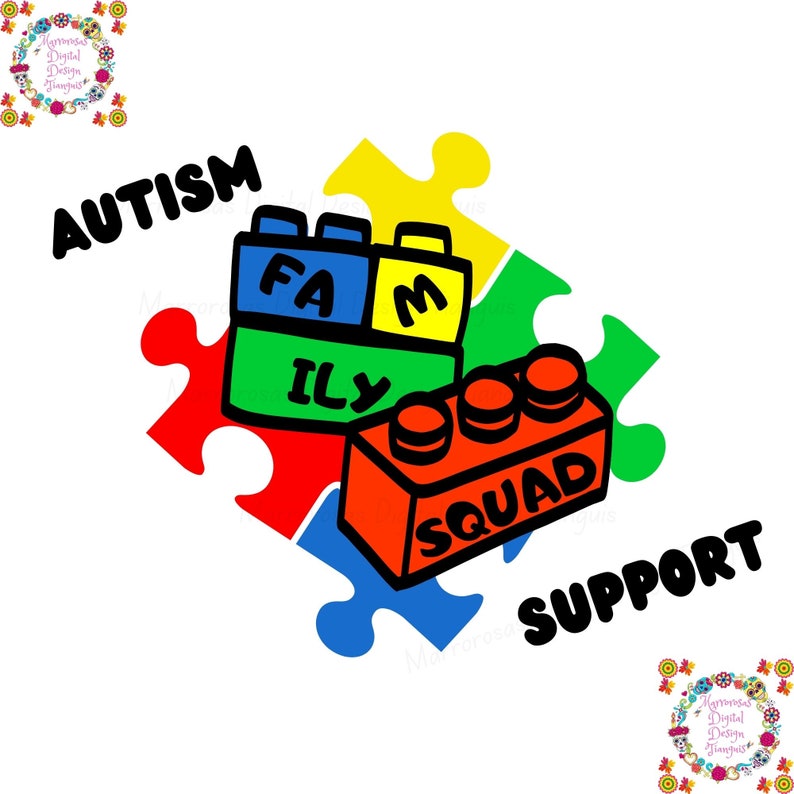 Autism Support Family Squad Png Svg,autism Svg,kid Gift,for Her/him ...