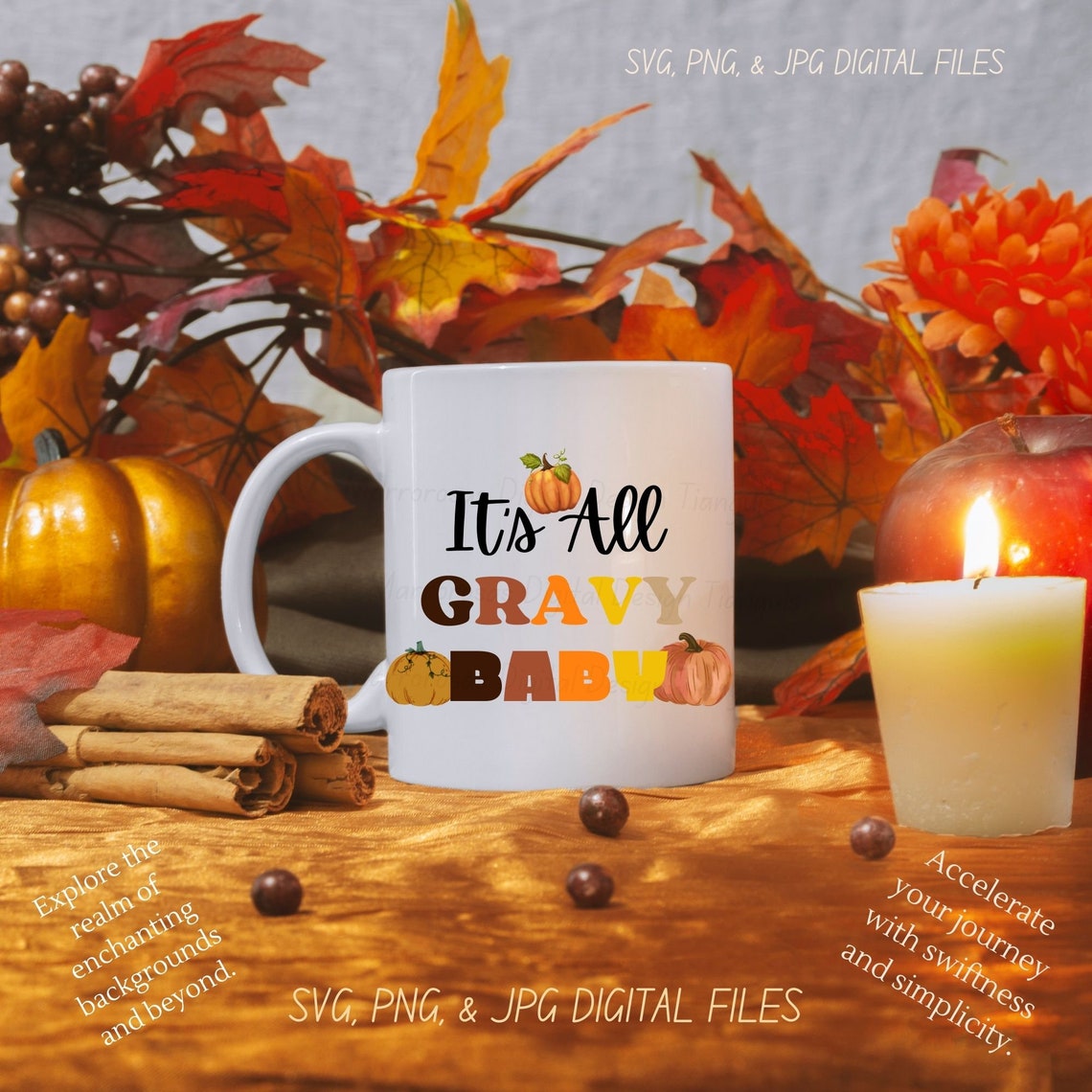 It's All Gravy Baby SVG: Thanksgiving Turkey Season Design (digital ...