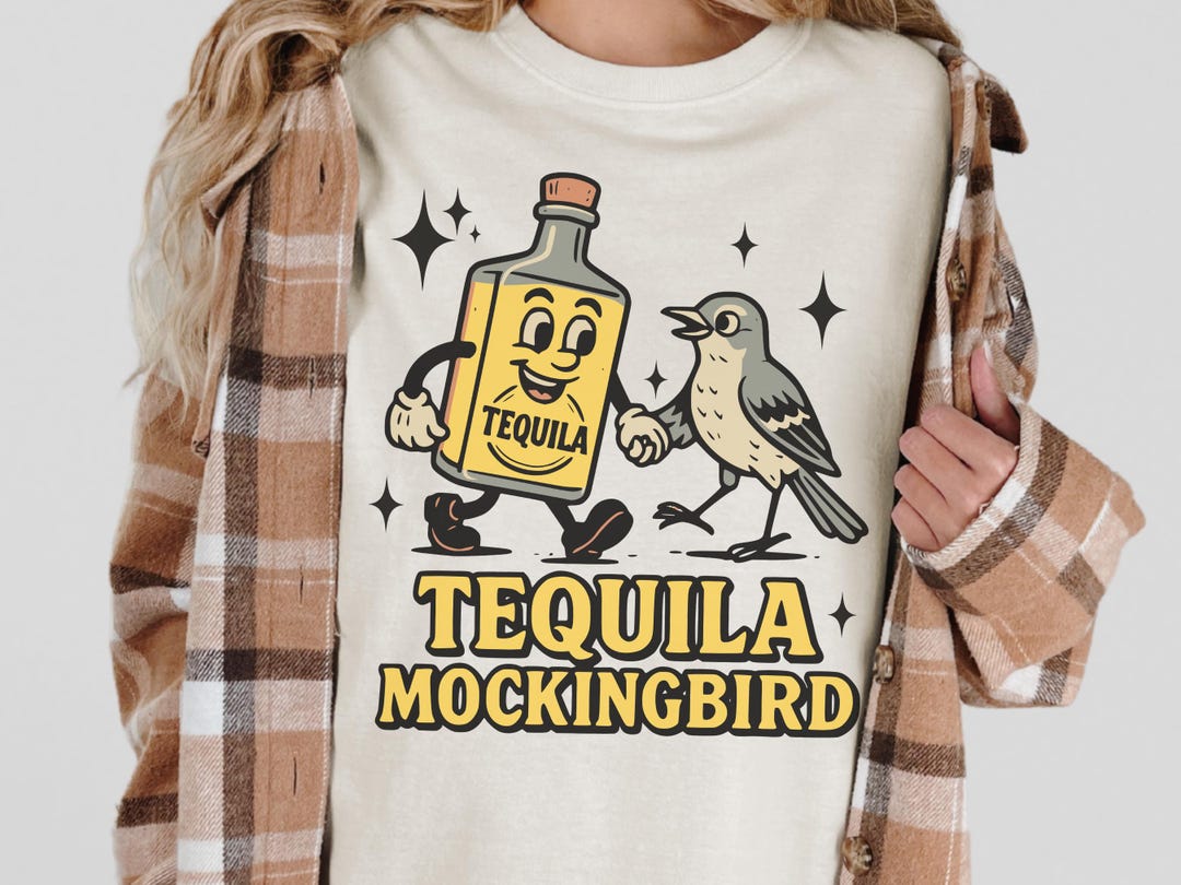 Funny Tequila Mockingbird Literary Drinking Tee, Comfort Colors ...