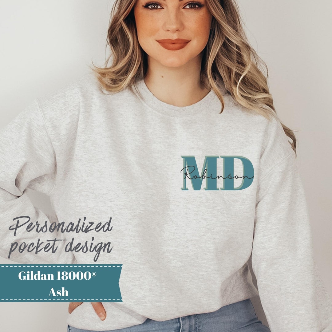 Personalized Doctor Sweatshirt Acronym and Name Custom Doctor ...