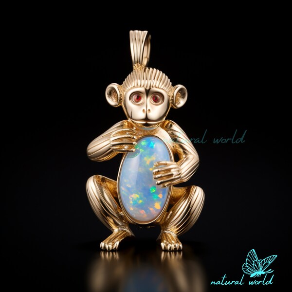 Monkey Pendant - Etsy