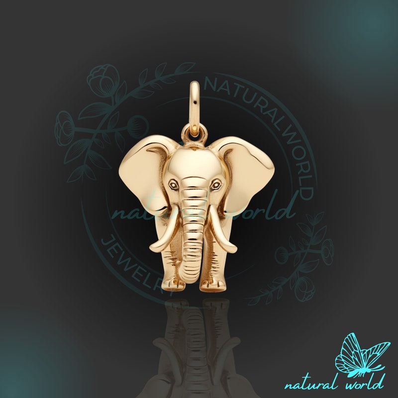Small Elephant Charm - Etsy