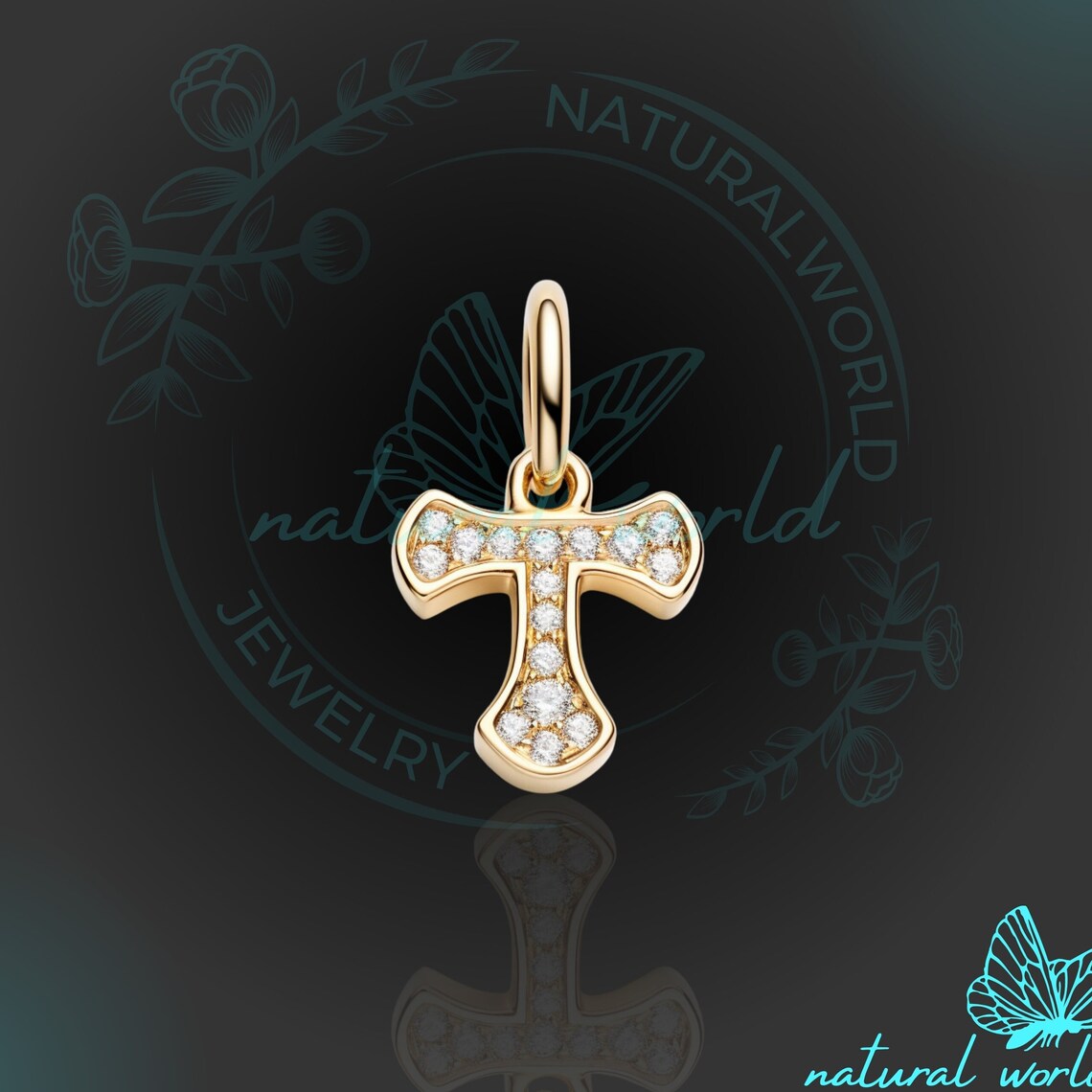 925 Silver Diamond Cross Pendant, Diamond Cross Pendant, Mini Cross ...