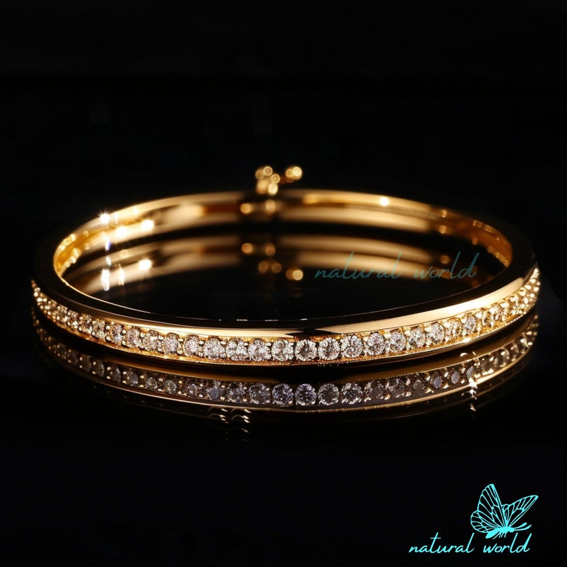 Gold Bangle Bracelet - Etsy