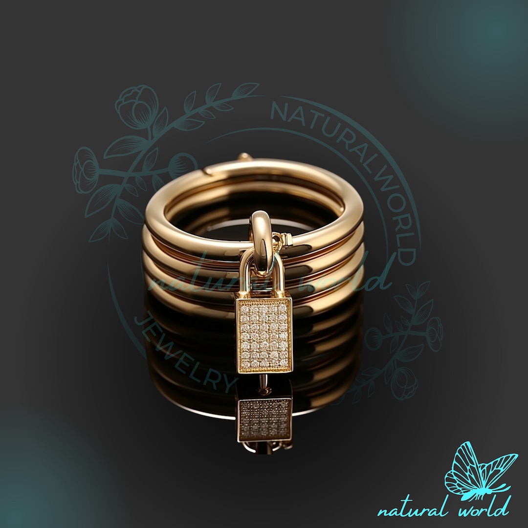 925 Silver Connector Band Ring, Diamond Connector Band Ring, Multi Link ...