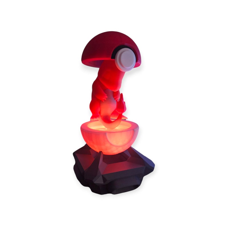 Charmander Pokemon in Pokeball RGB LED Nightlamp - Etsy
