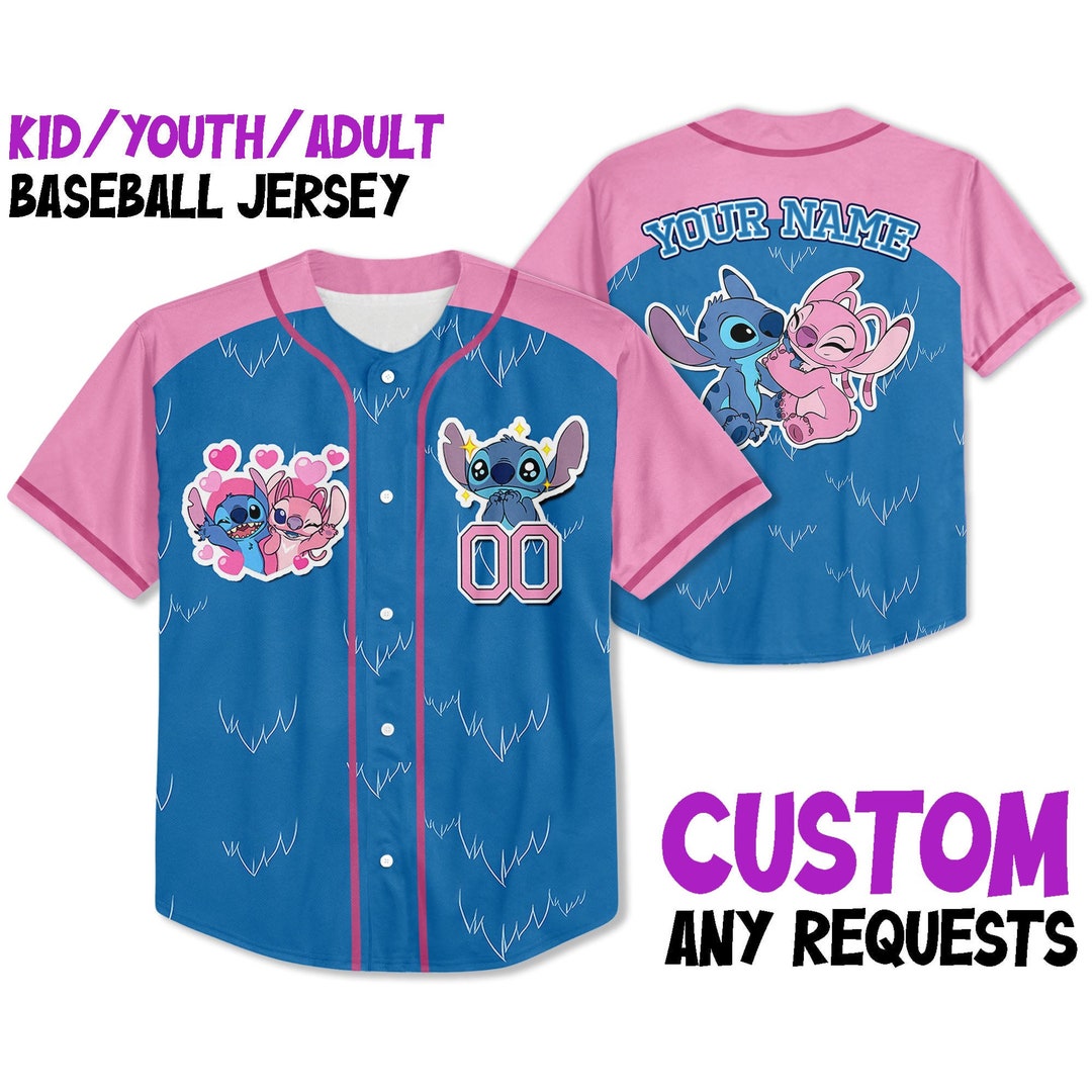 Custom Lilo and Stitch Angel and Stitch Binding Baseball - Etsy