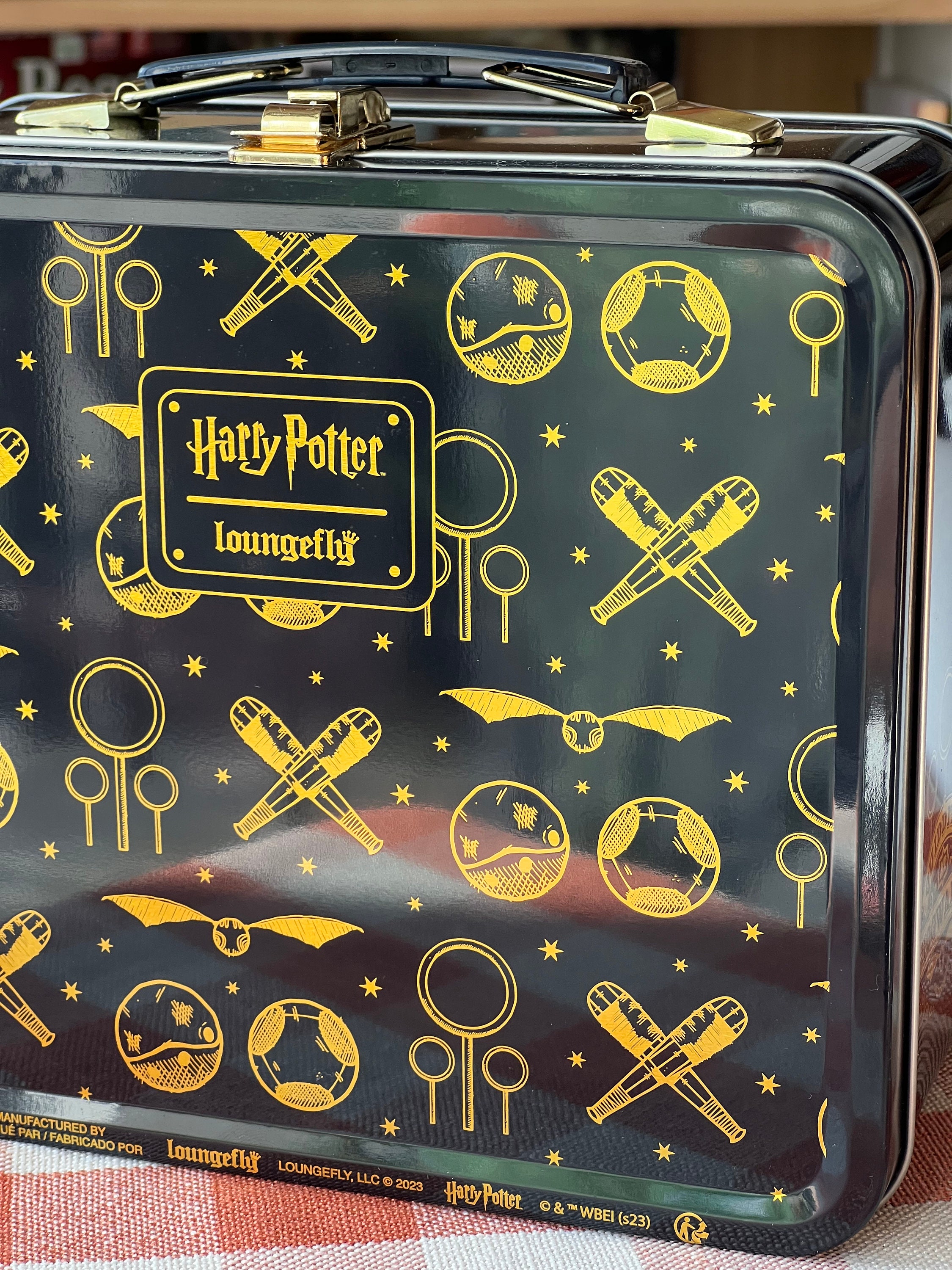 Harry Potter Navy & Gold Tin Quidditch Lunch Box - Etsy