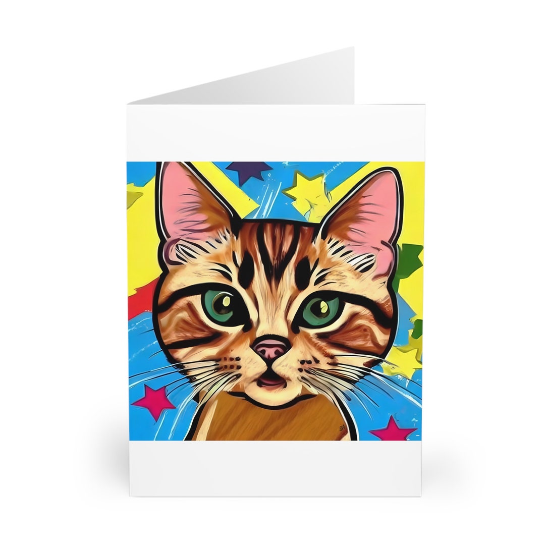 Caramel Tabby 5-pack Cards Blank Inside Horizontal Design - Etsy