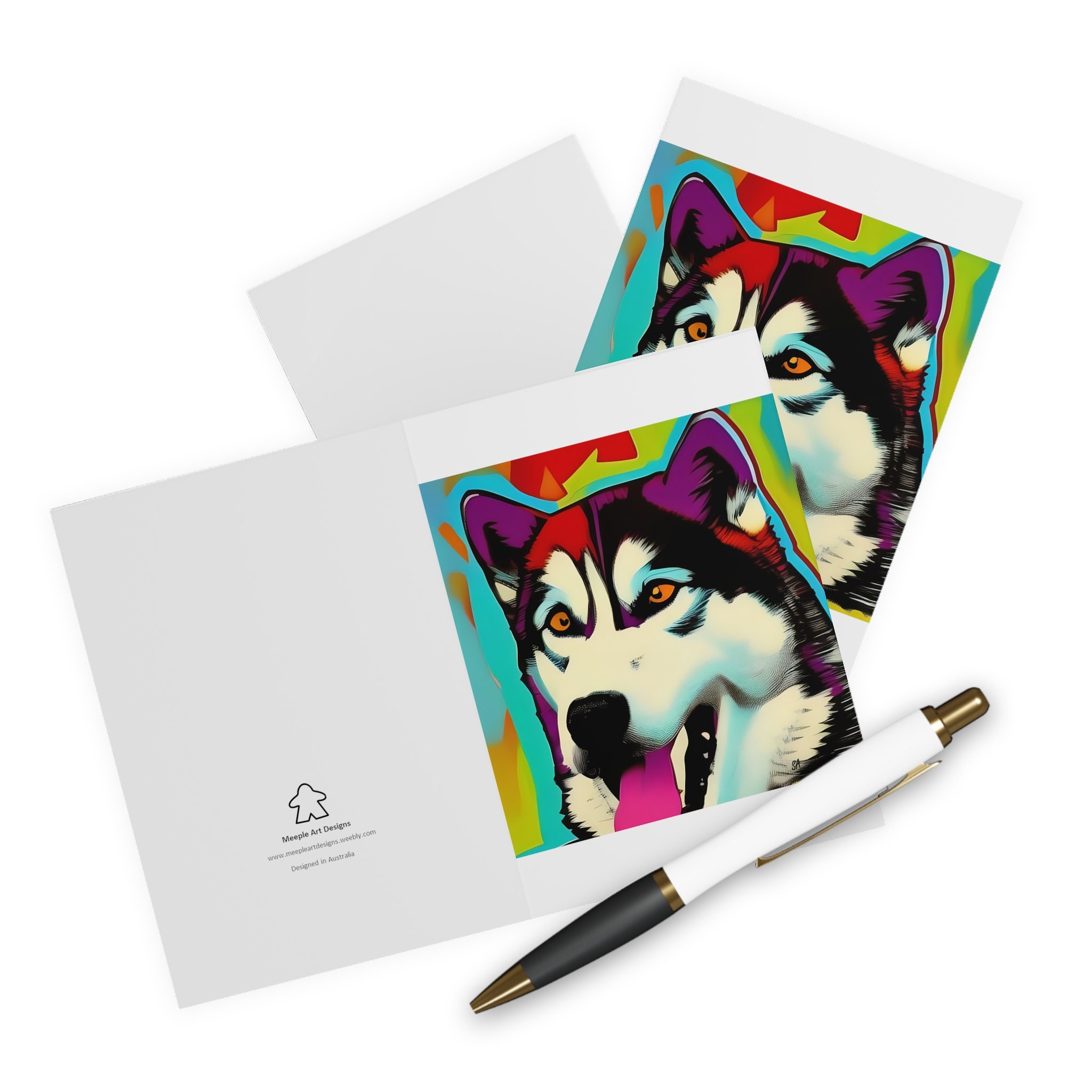 Alaskan Husky 5-pack Cards Blank Inside Vertical Design - Etsy