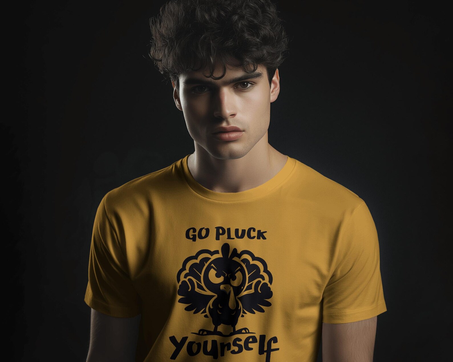 Funny Turkey SVG: 'go Pluck Yourself' Thanksgiving Design (digital ...