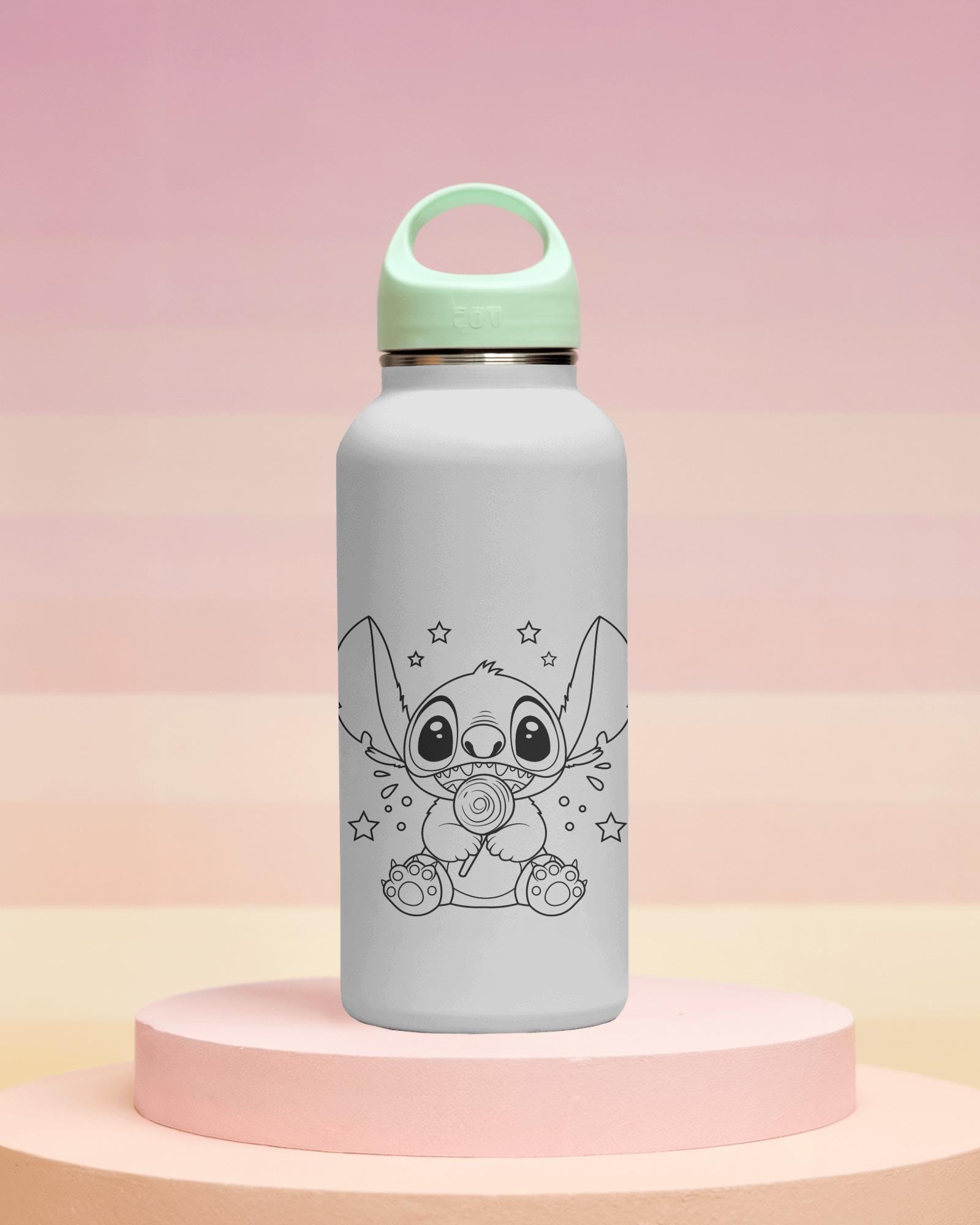 Stitch Outline Drawing SVG & PNG: Cartoon Silhouette (digital Download ...