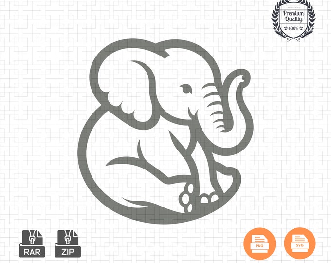 Baby Elephant Svg Animal Svg Baby Shower Svg Cute Elephant Svg Files ...