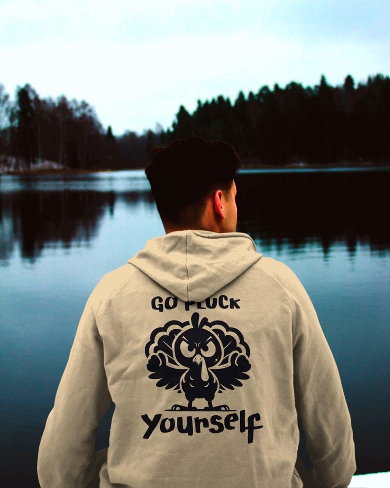 Funny Turkey SVG: 'go Pluck Yourself' Thanksgiving Design (digital ...