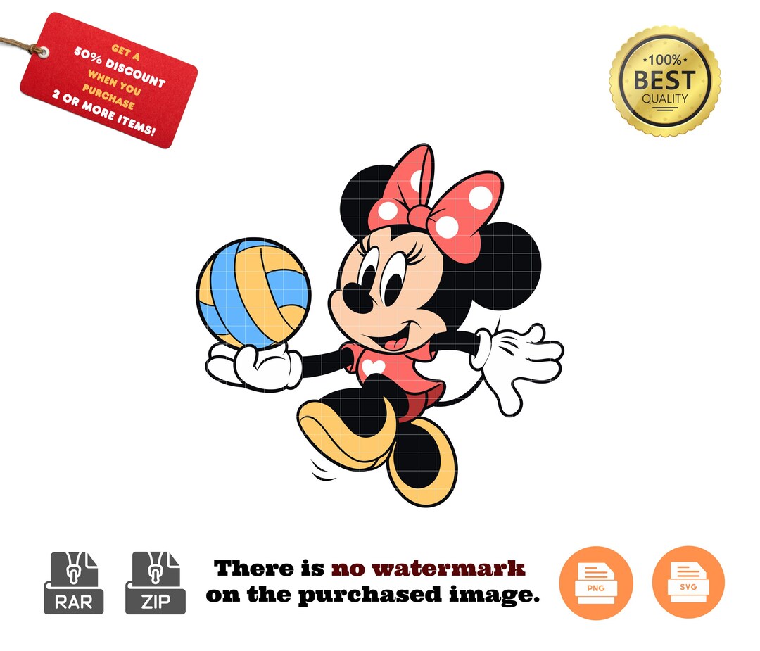 Volleyball SVG With Minnie Mouse Designs | Perfect for Cricut ...