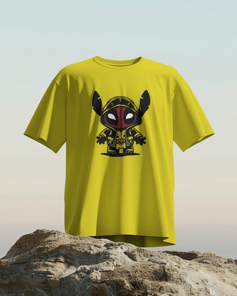Stitch Deadpool SVG: Cartoon Angel Silhouette (digital Download) - Etsy