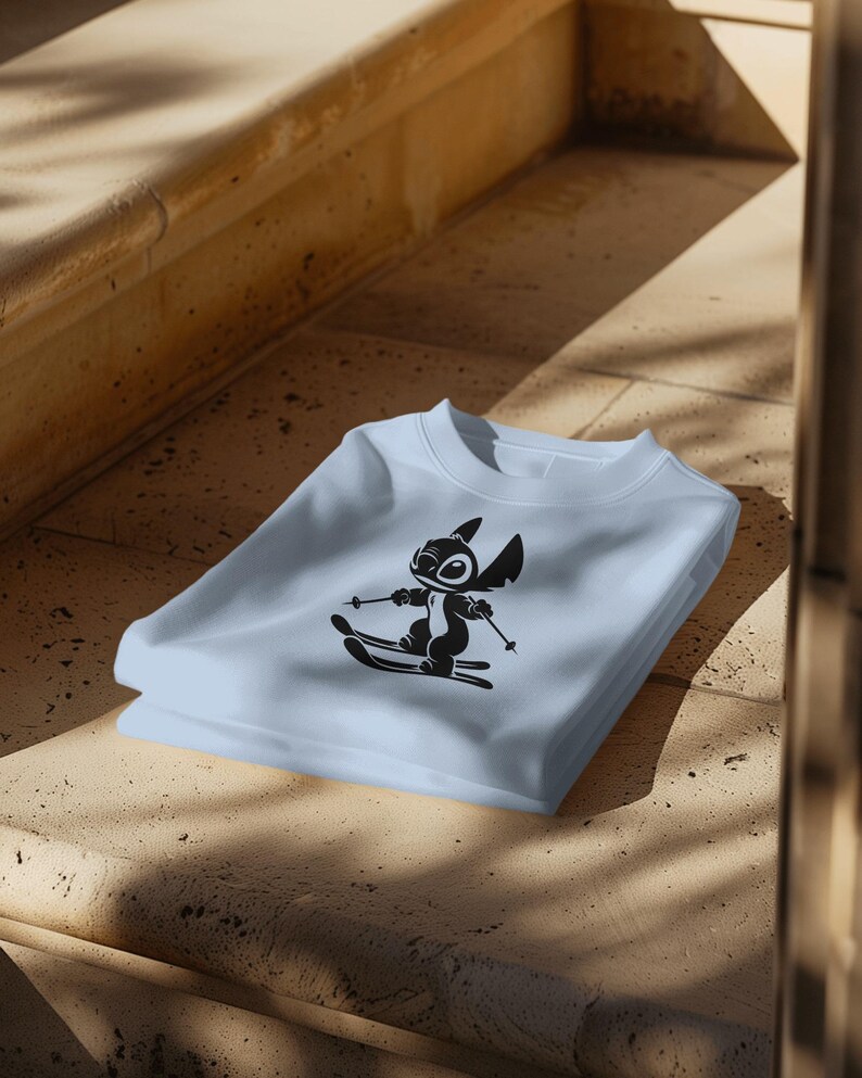 Stitch Skiing SVG: Lilo and Stitch Cartoon (digital Download) - Etsy