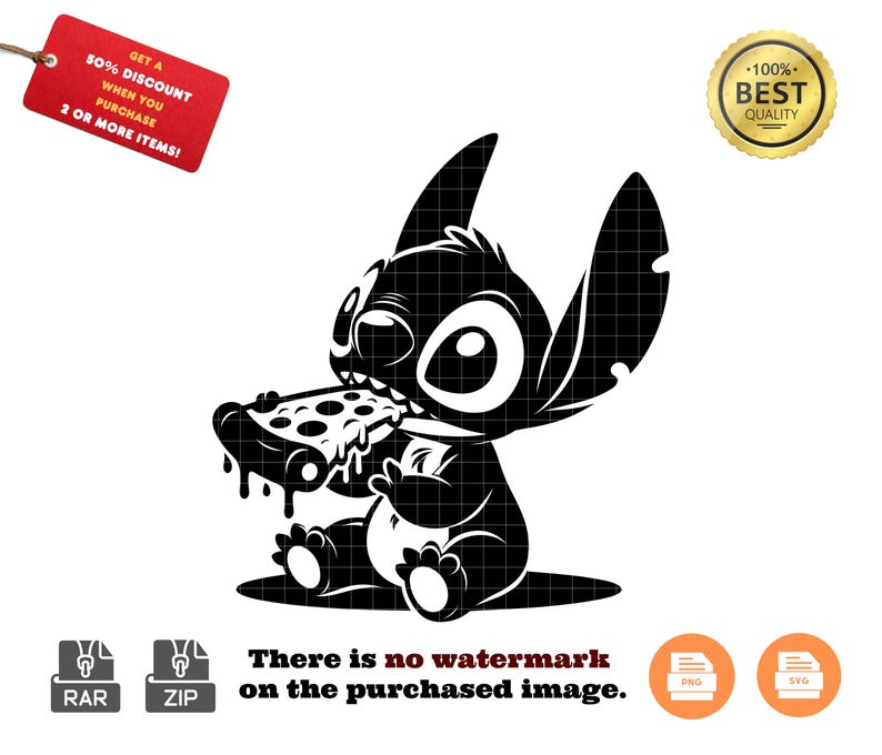 Stitch and Pizza Svg | Lilo and Stitch Svg | Angel Svg | Silhouette Svg ...