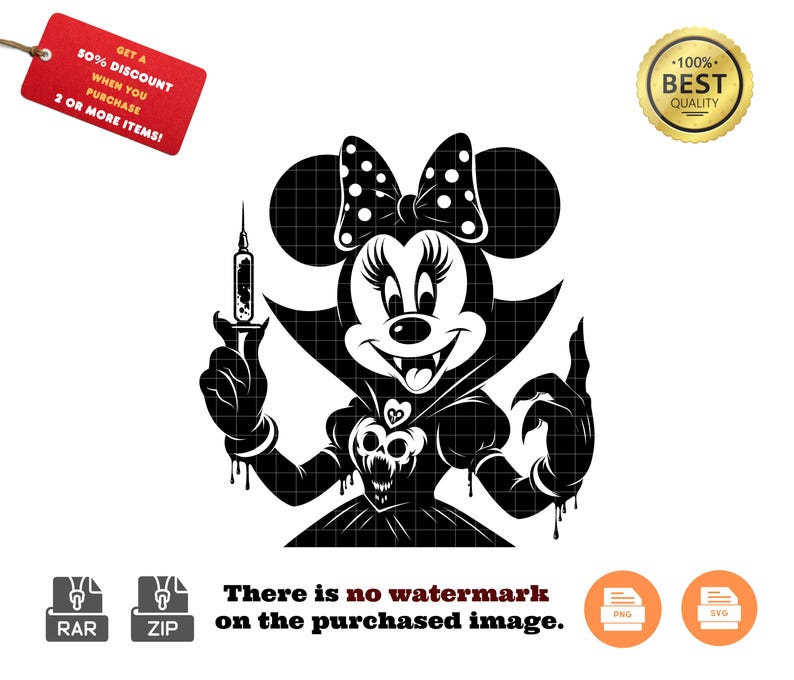 Minnie Vampire Svg & Png Trick or Treat Mouse Svg Mickey Halloween Svg ...