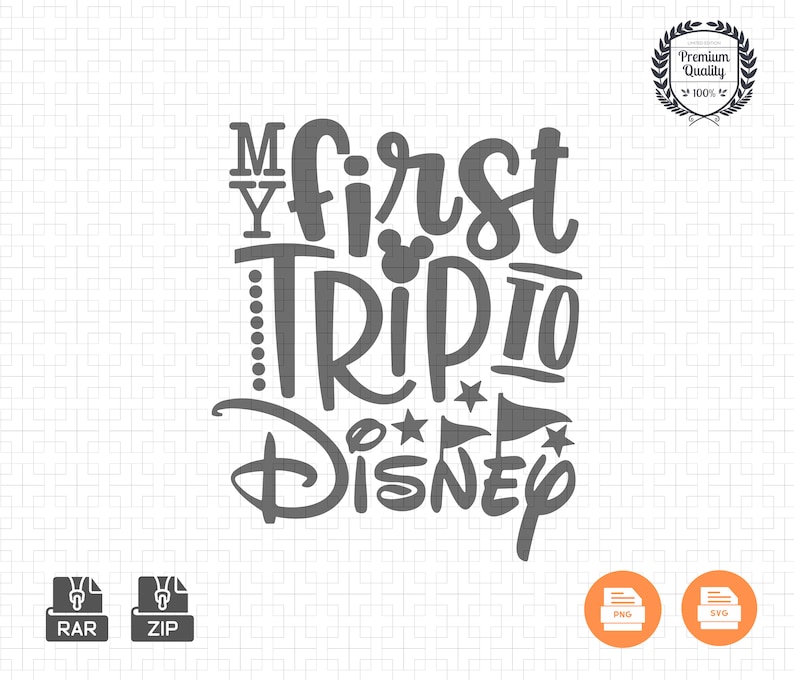 My First Trip to Disney SVG PNG, Family Vacation (digital Download) - Etsy