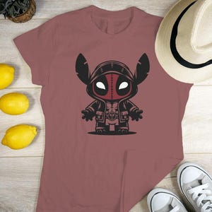 Stitch Deadpool SVG: Cartoon Angel Silhouette (digital Download) - Etsy