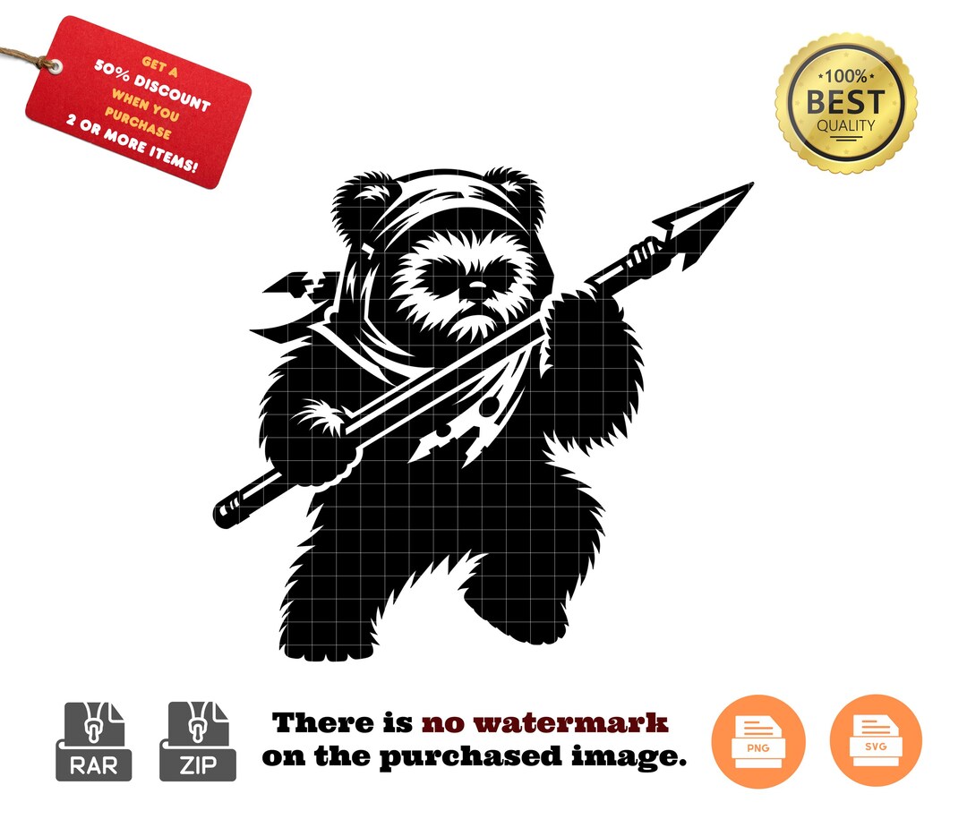 Ewok Svg and Png | Star Wars Svg | Star Wars Png | Ewok Design for DIY | Ewok Silihoutte | Star ...