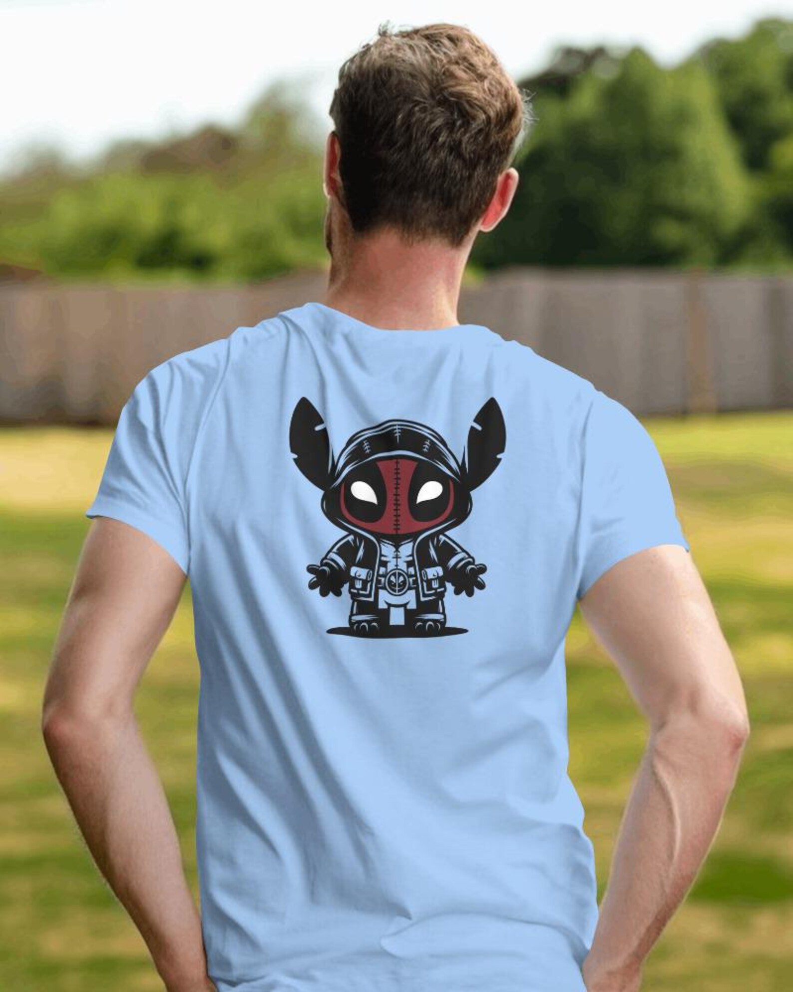 Stitch Deadpool SVG: Cartoon Angel Silhouette (digital Download) - Etsy