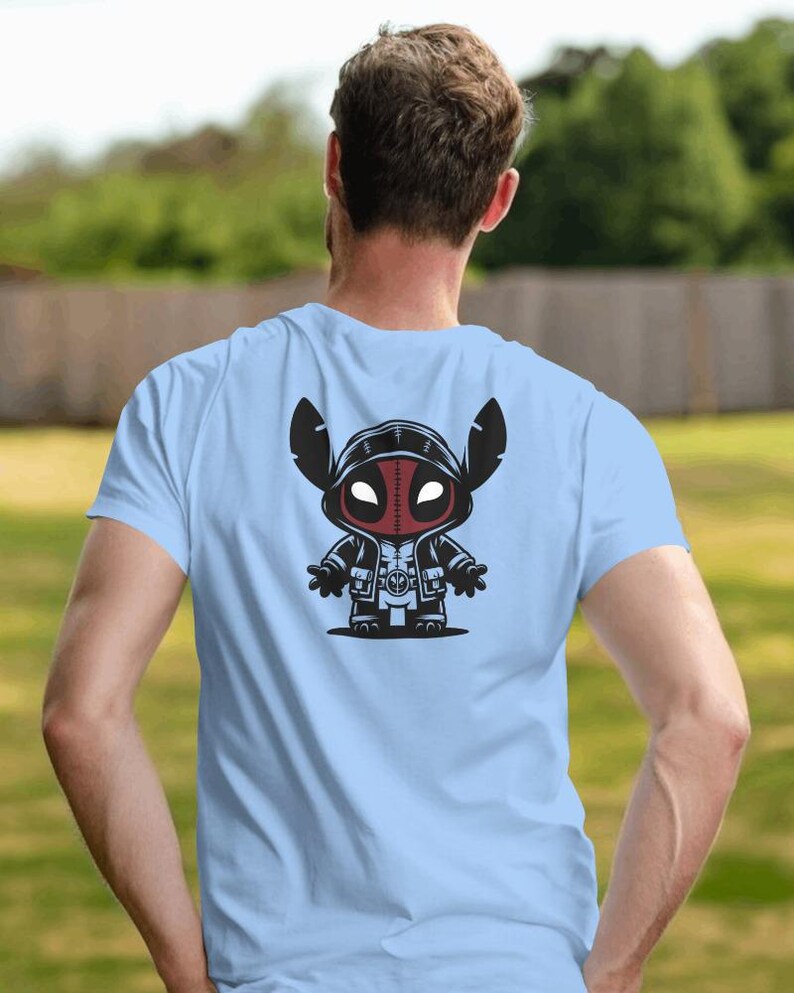 Stitch Deadpool SVG: Cartoon Angel Silhouette (digital Download) - Etsy