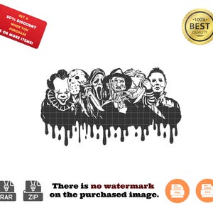 Halloween Svg | Iconic Horror Villains SVG & PNG | Dripping Design for ...