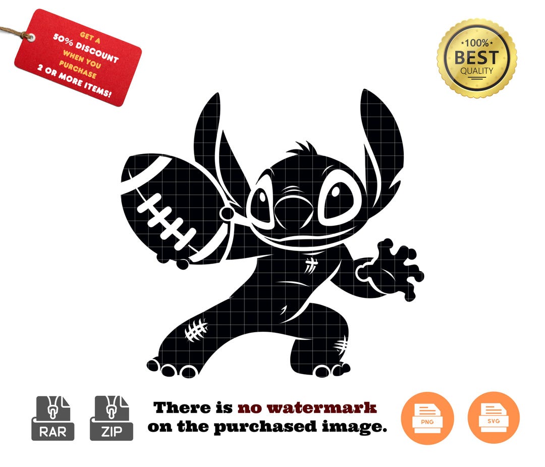 Stitch Football Svg | Stitch Playing Football | Football Shirt Svg ...